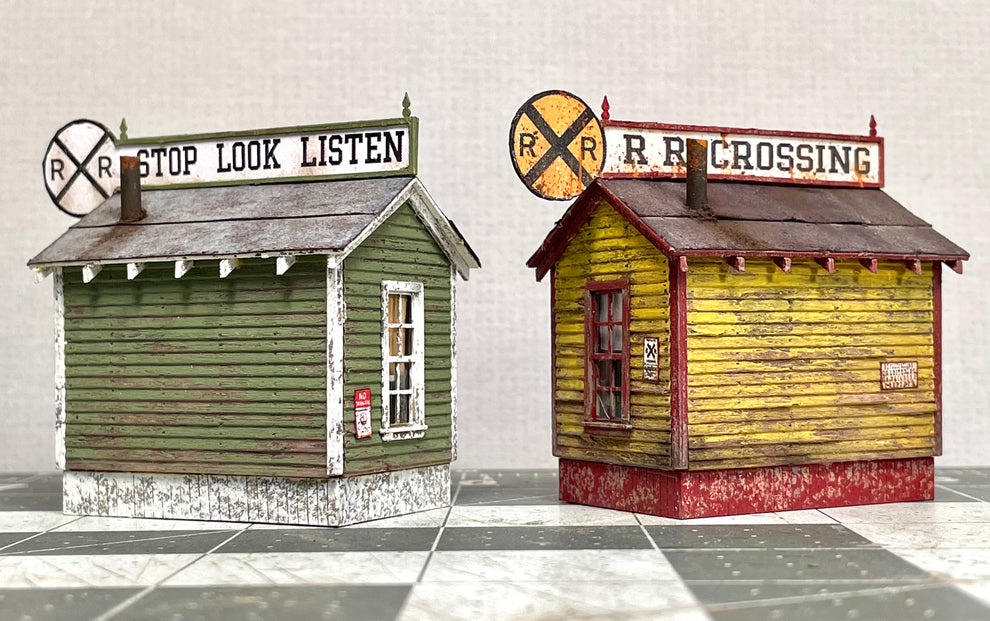 HO Scale Railroad Crossing Shack 2- Pack – Jason Jensen Trains
