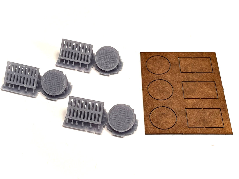 HO Scale- Storm drains and Manhole covers – Jason Jensen Trains